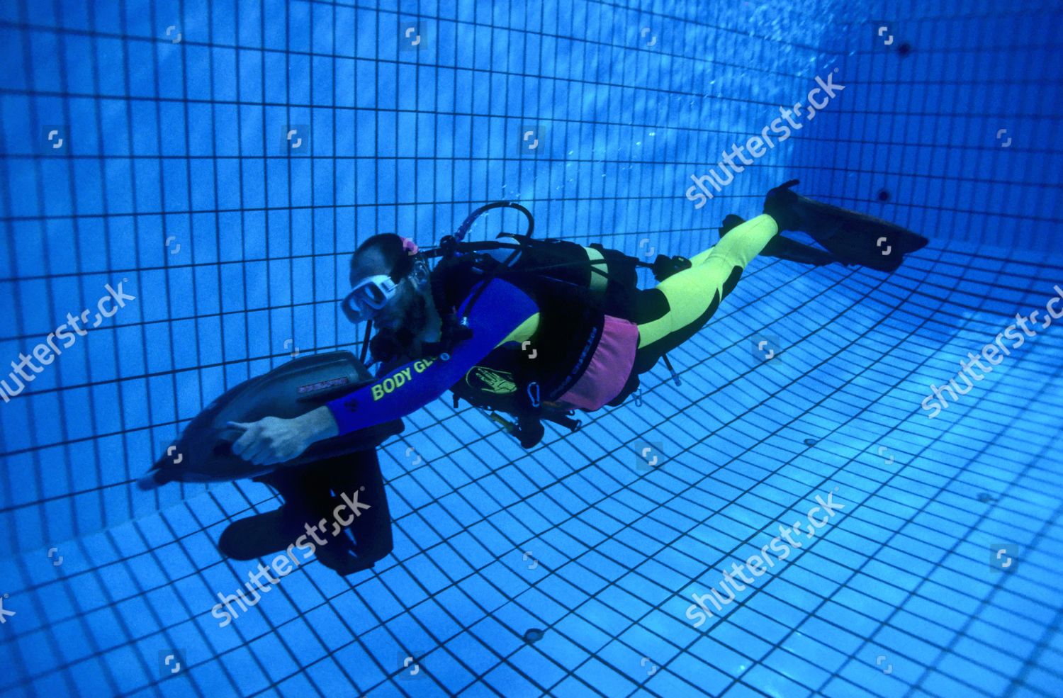 Scuba Diver Being Propelled By Diver Editorial Stock Photo - Stock ...