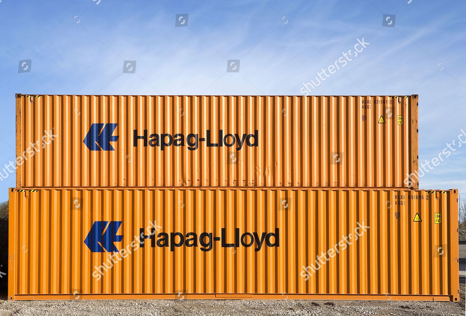 Hapaglloyd Shipping Containers Editorial Stock Photo - Stock Image ...