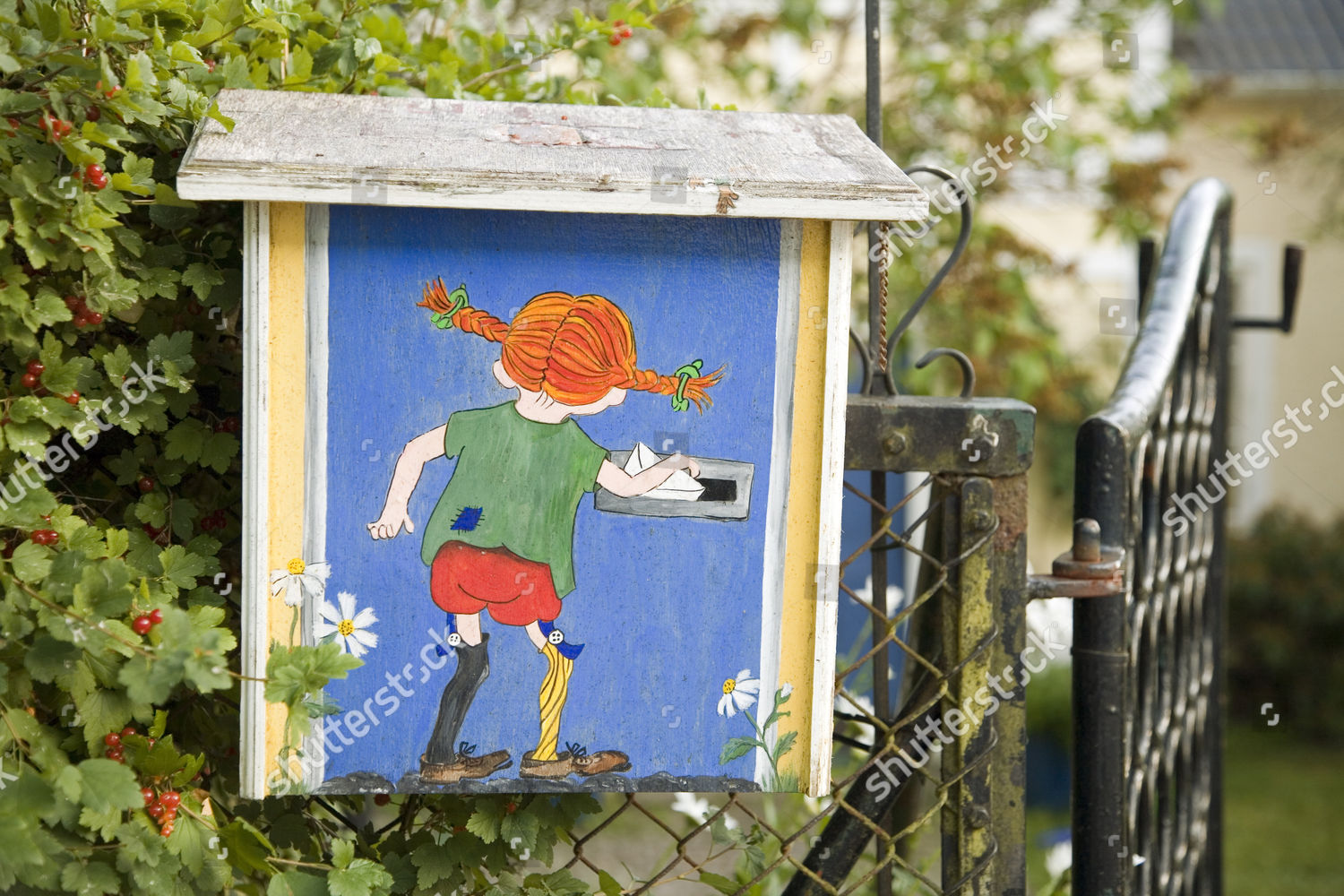 Pippi Longstocking Design On Mailbox Vimmerby Editorial Stock Photo ...
