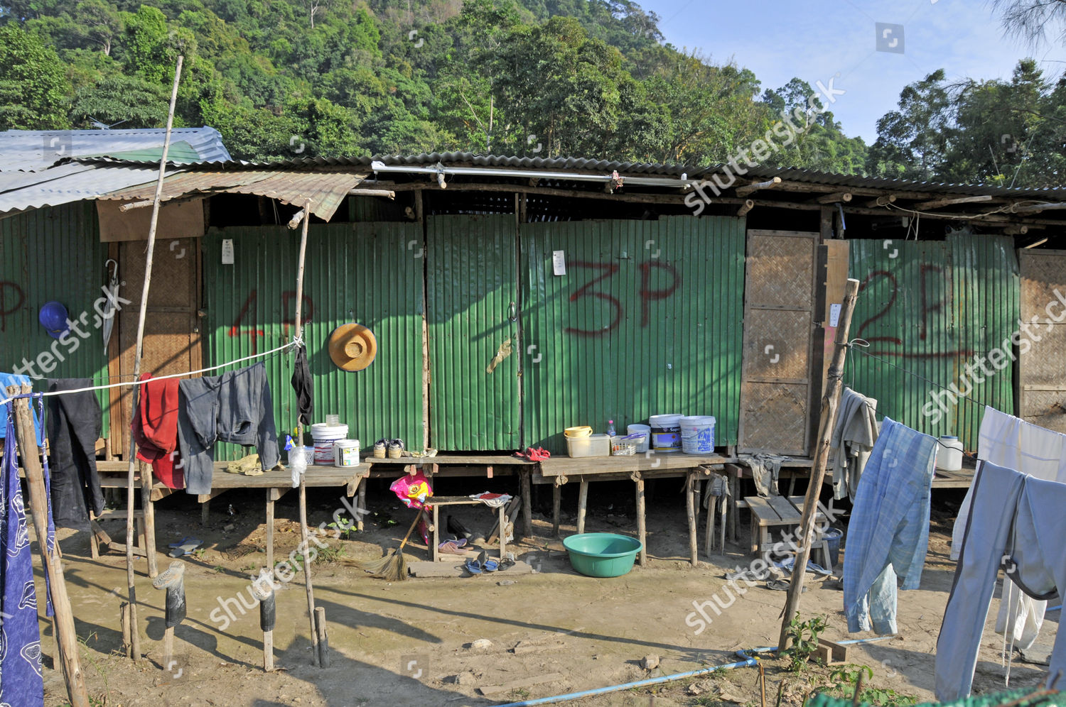Corrugated Tin Shacks Housing Migrant Workers Editorial Stock Photo ...