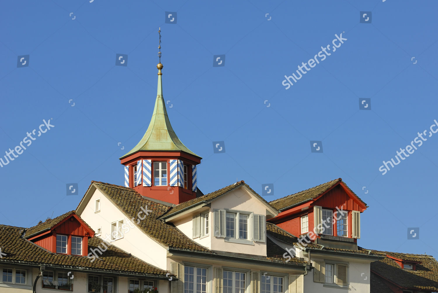 Zuerich Dormers Turrets Old Town Switzerland Editorial Stock Photo ...