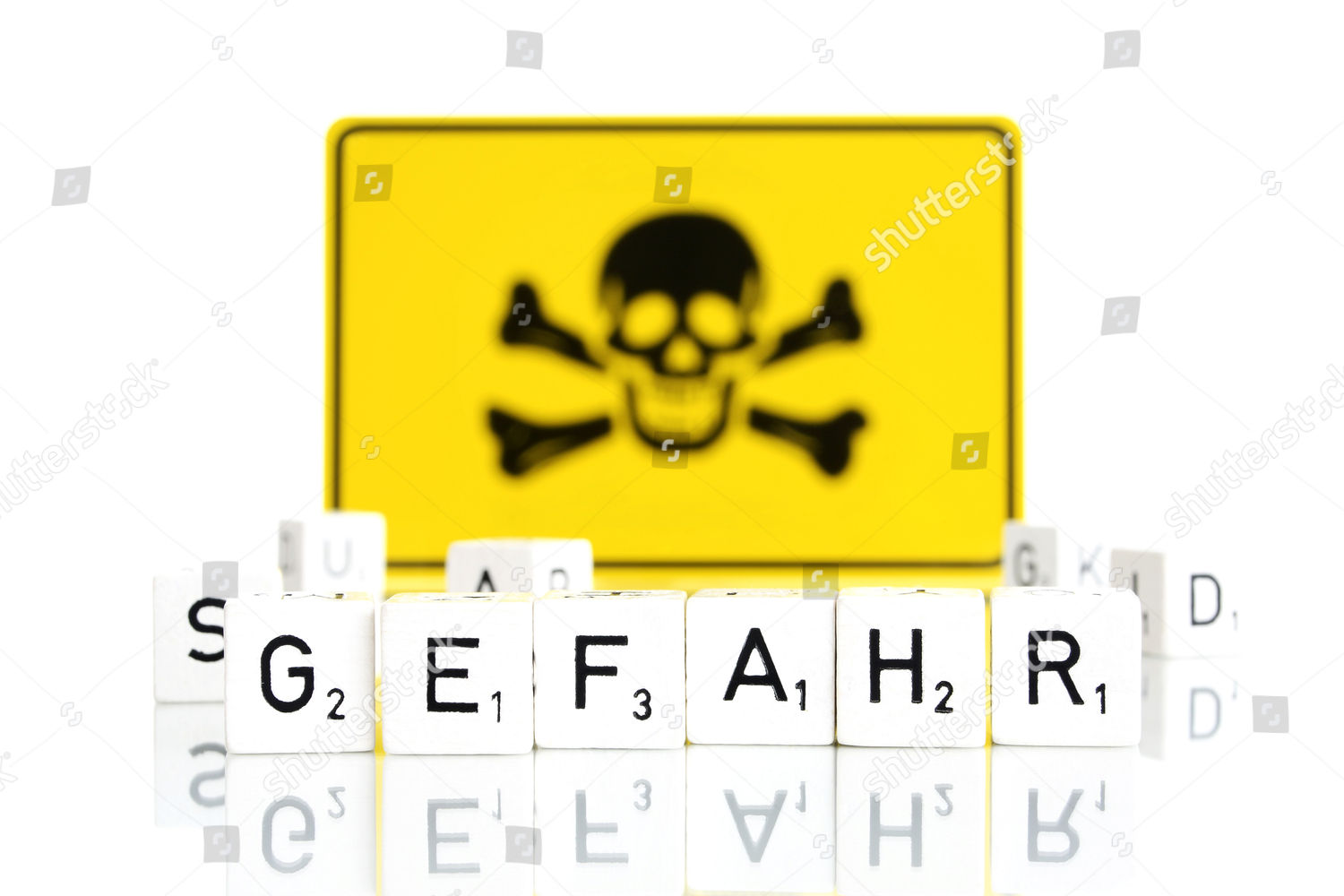 Sign Danger German Gefahr Editorial Stock Photo - Stock Image ...