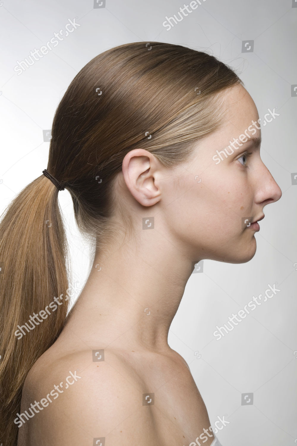 Model Released Portrait Longhaired Woman Ponytail Editorial Stock Photo ...