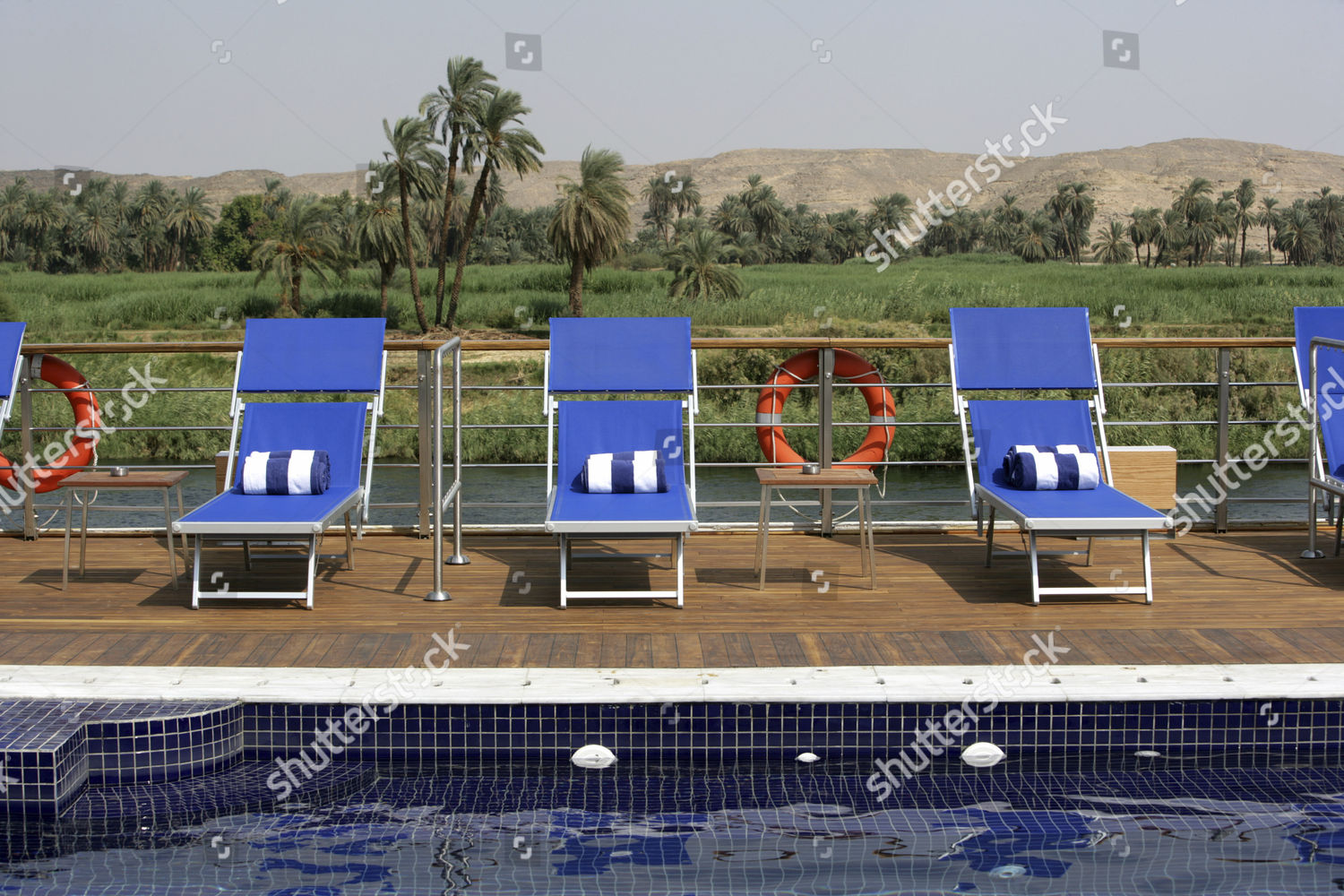 Deck Chairs Cruising Nile On Board Editorial Stock Photo - Stock Image ...