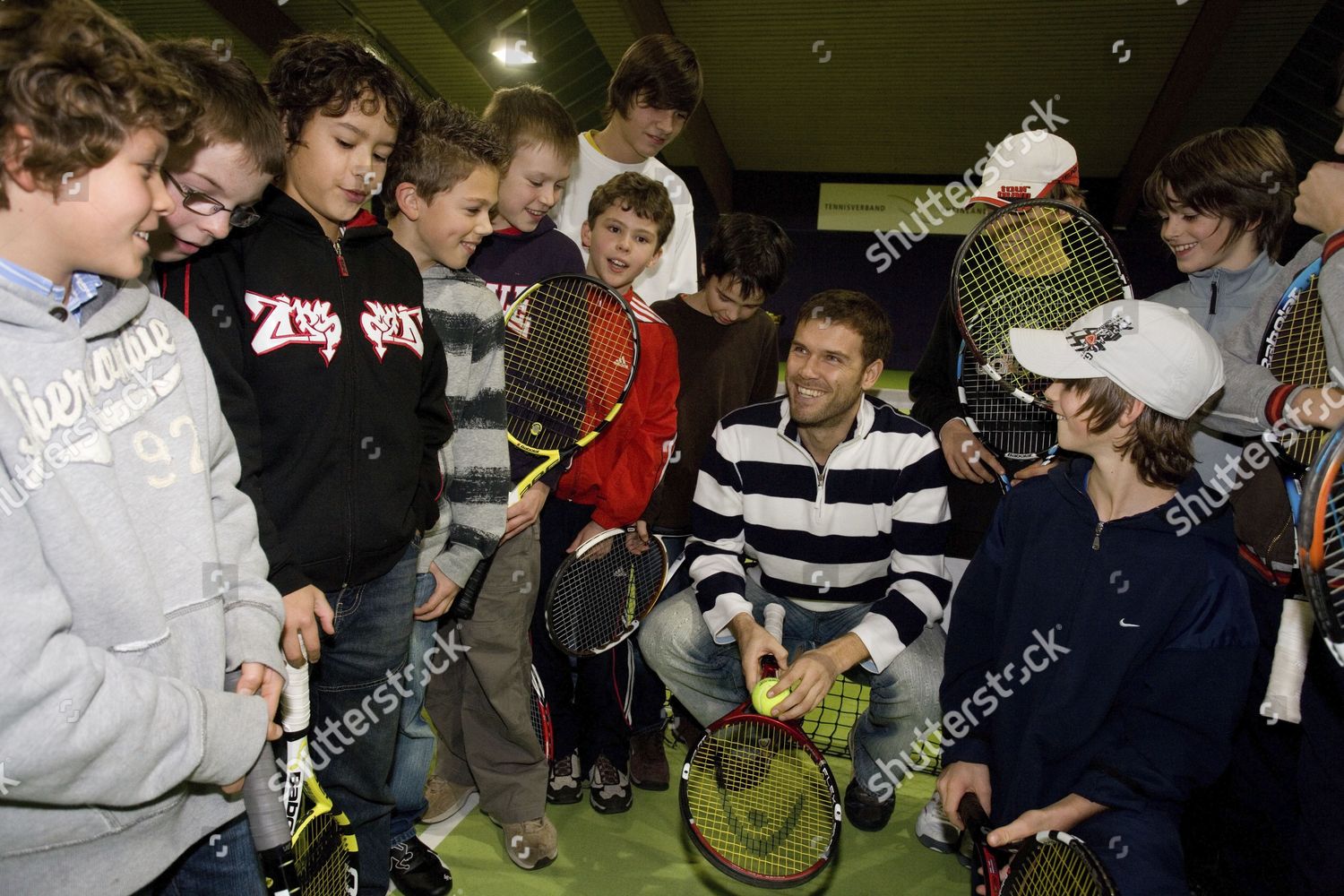 Professional Tennis Player Alexander Waske Training Editorial Stock ...
