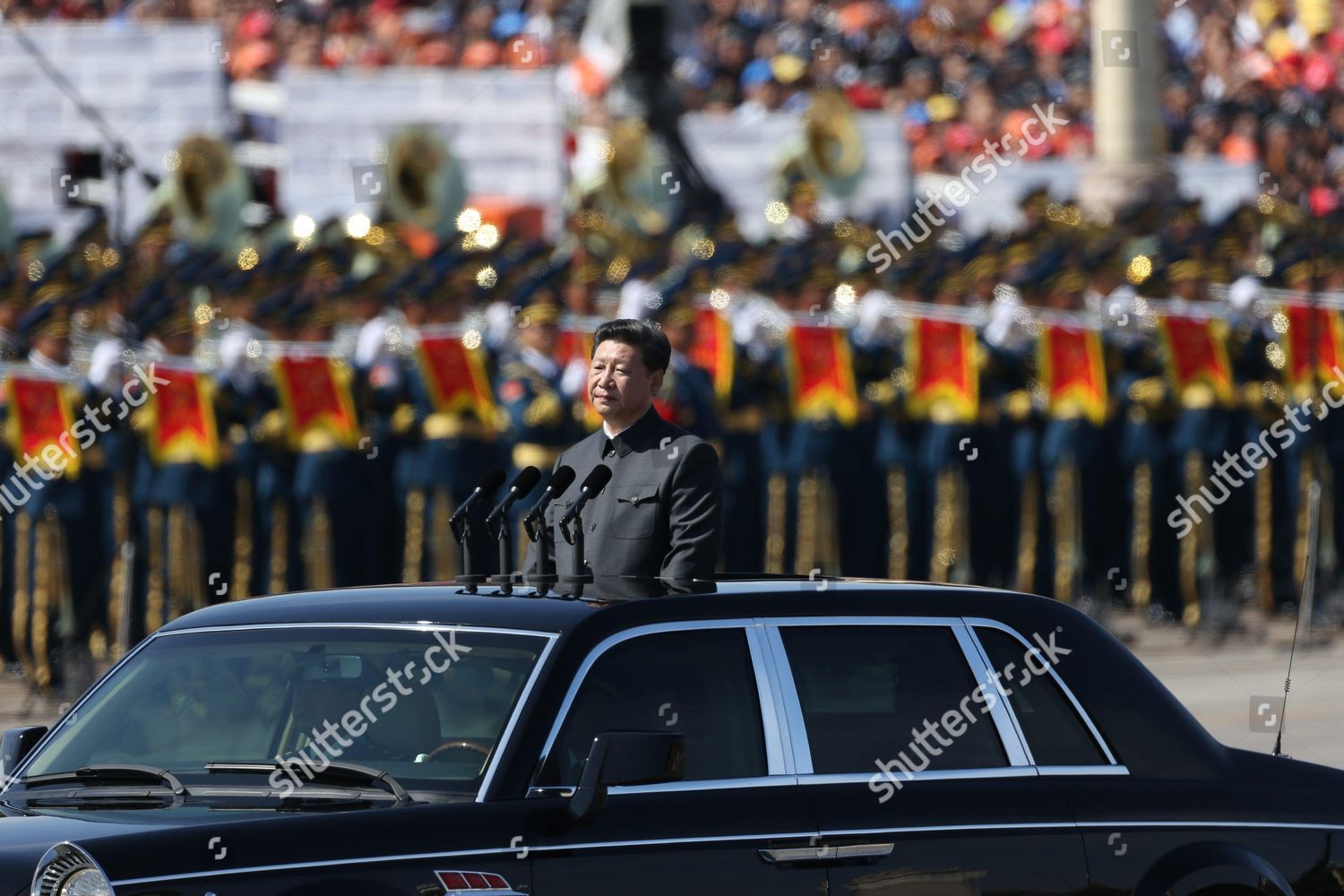 Chinas President Xi Jinping Stands Car Editorial Stock Photo - Stock ...