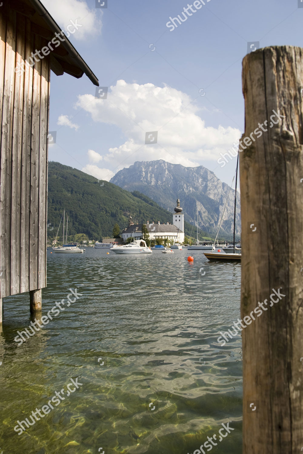Orth Castle Lake Traunsee Austria Upper Editorial Stock Photo - Stock ...