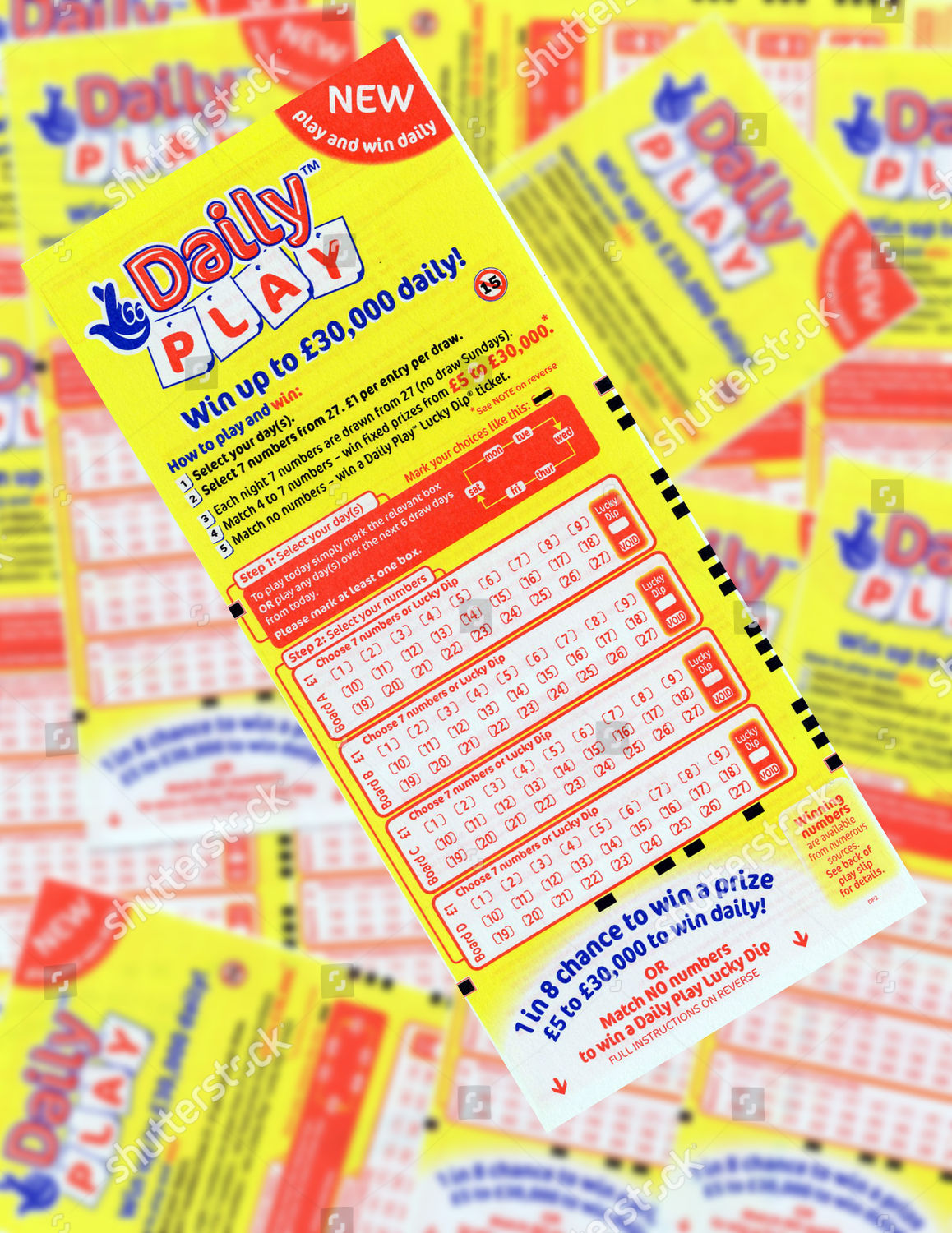 Daily Play Game Play Ticket Editorial Stock Photo - Stock Image ...