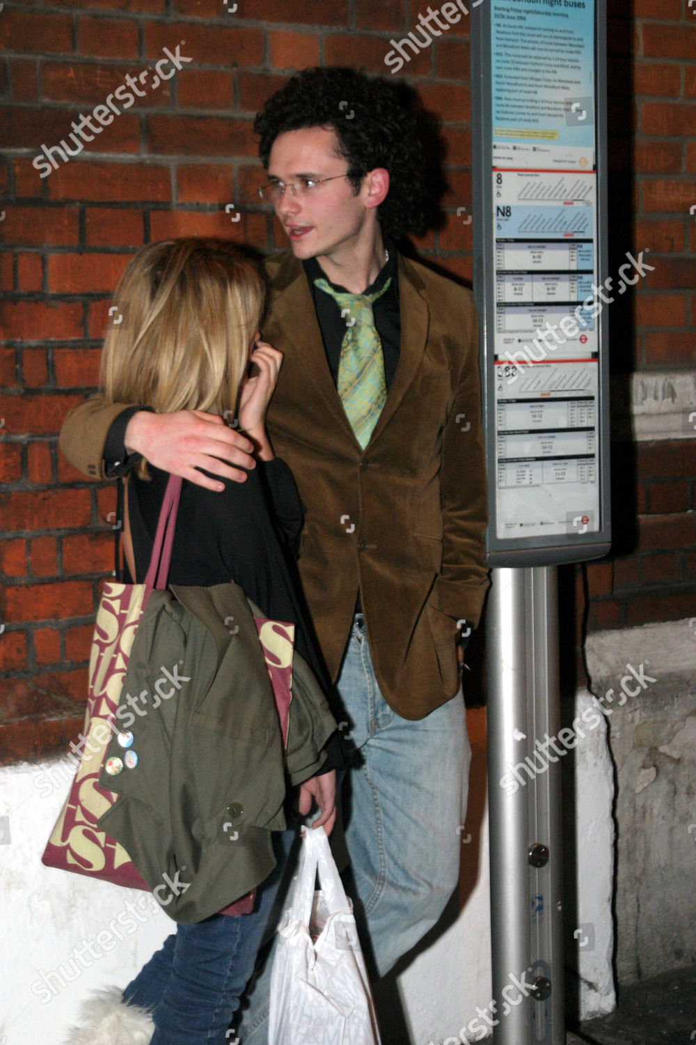 Angela Hazeldine Sam Stockman Hugging Bus Editorial Stock Photo - Stock ...
