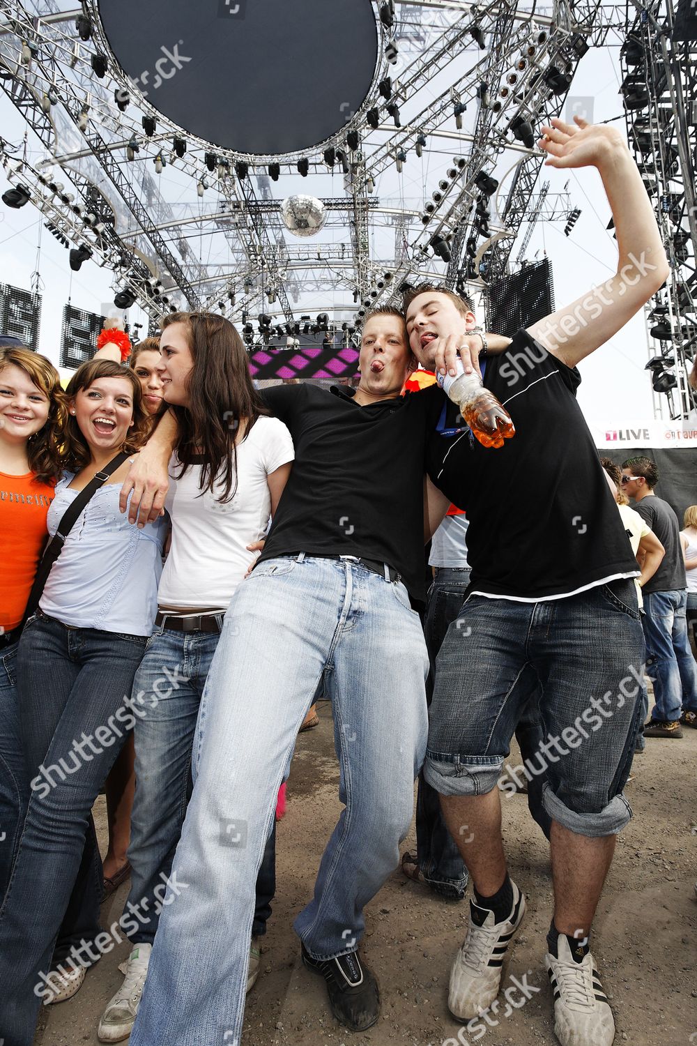 Group Young People Fooling Around Front Editorial Stock Photo - Stock ...