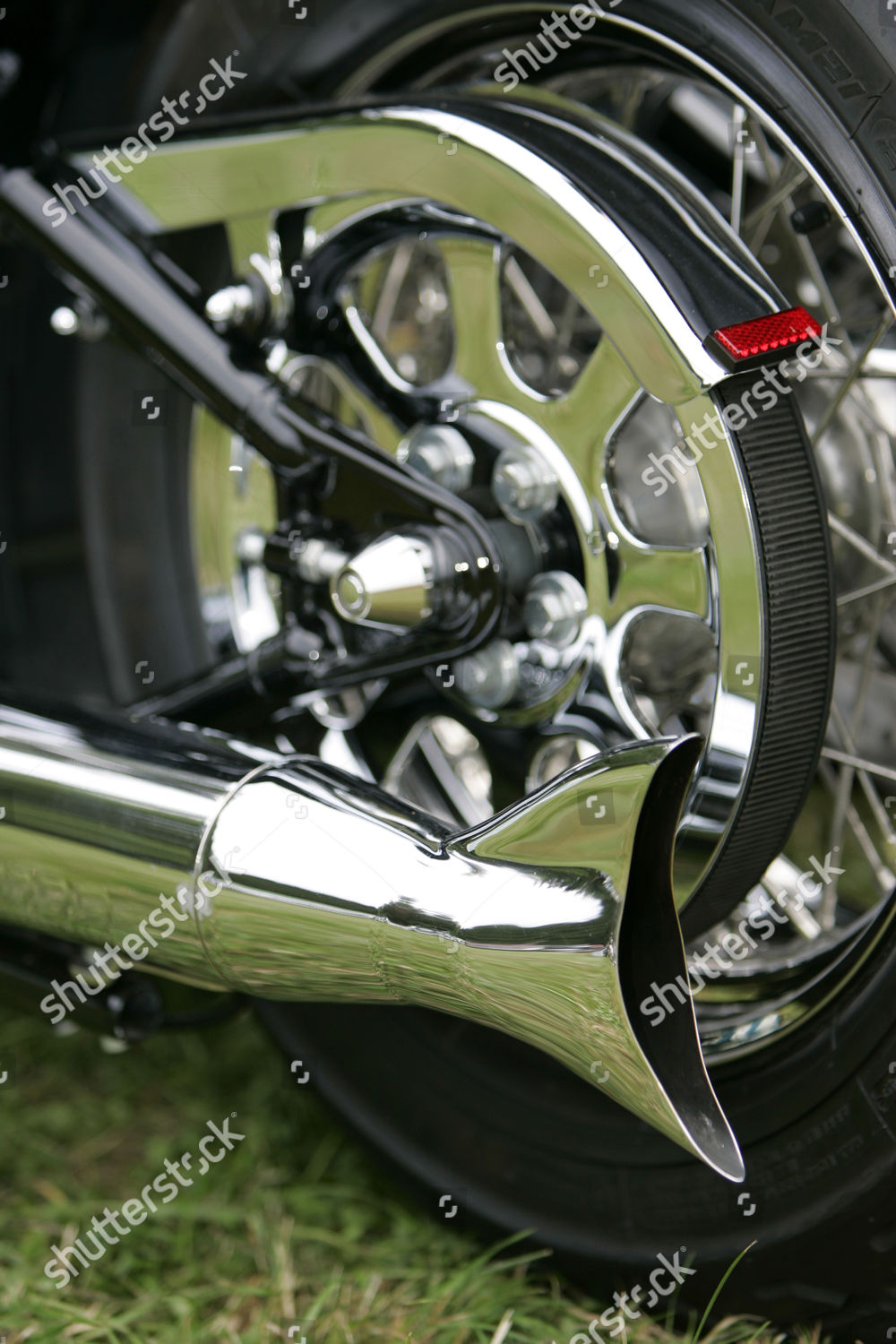 HARLEY DAVIDSON DETAIL EXHAUST SYSTEM FISHTAIL Editorial Stock Photo ...