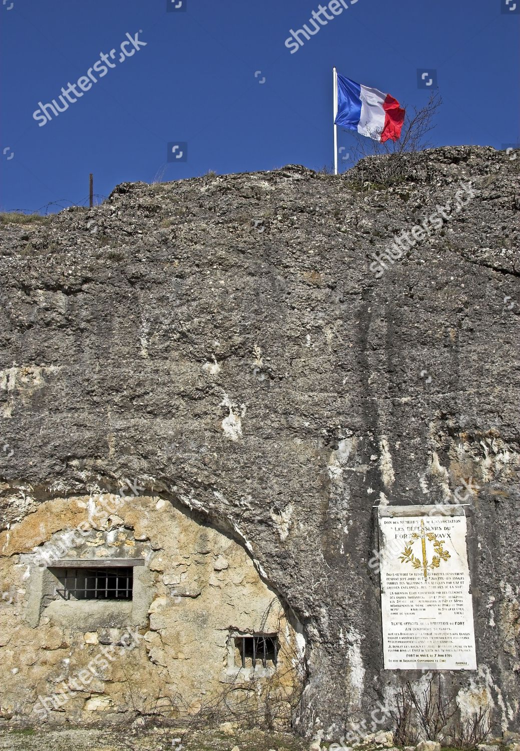Ruins Fort Vaux Memorial Plaque French Editorial Stock Photo - Stock ...