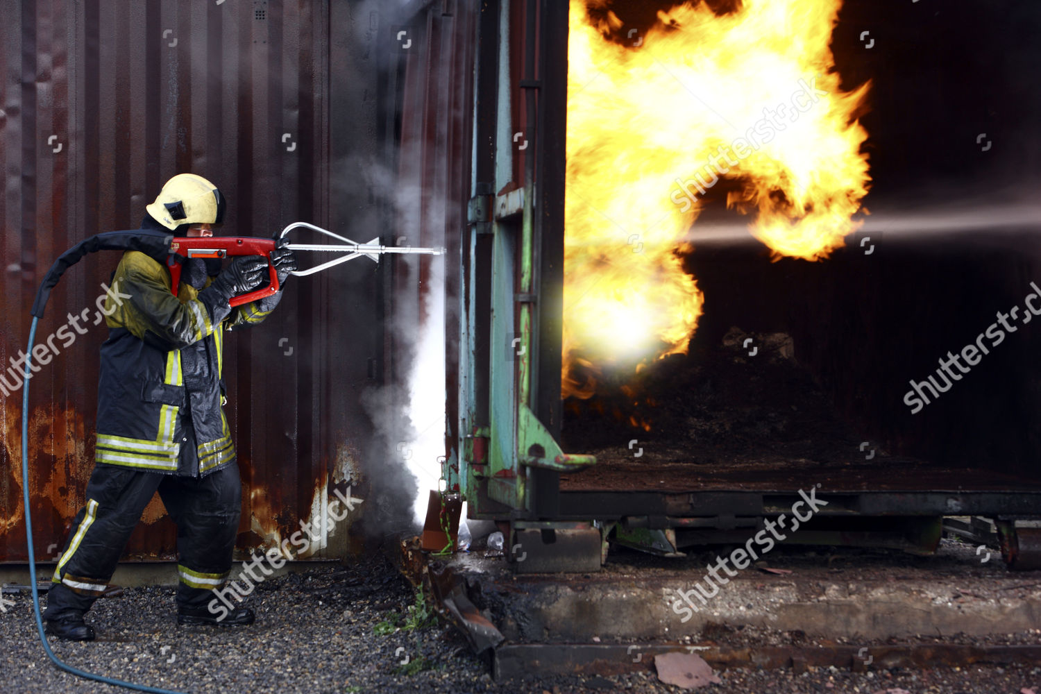 Highpressure Extinguishing System Cobra Fire Service Editorial Stock ...