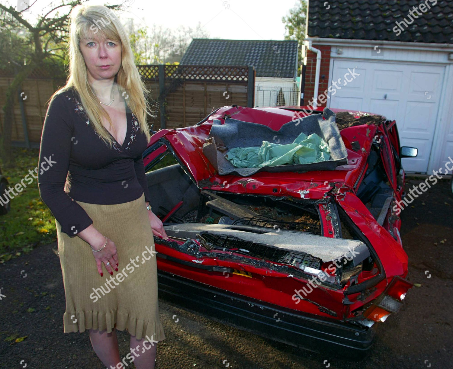 Wendy Sutton Her Volvo After Ian Editorial Stock Photo - Stock Image ...