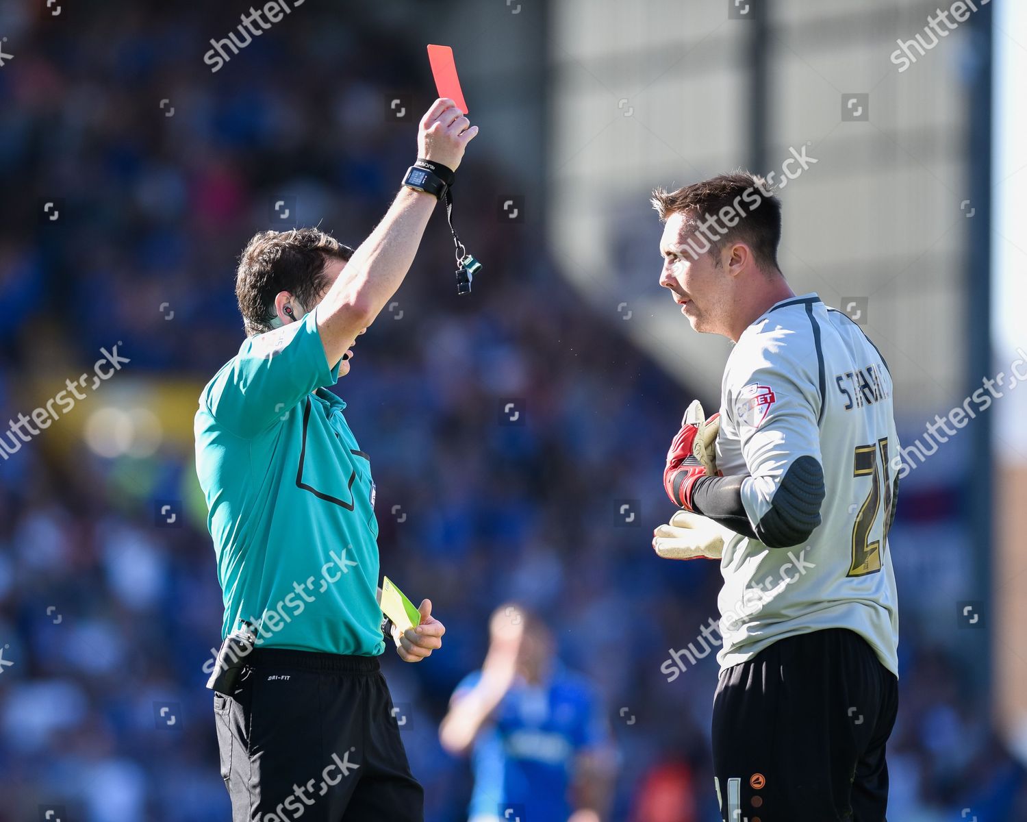 Barnet Goalkeeper Jamie Stephens Shown Red Editorial Stock Photo ...