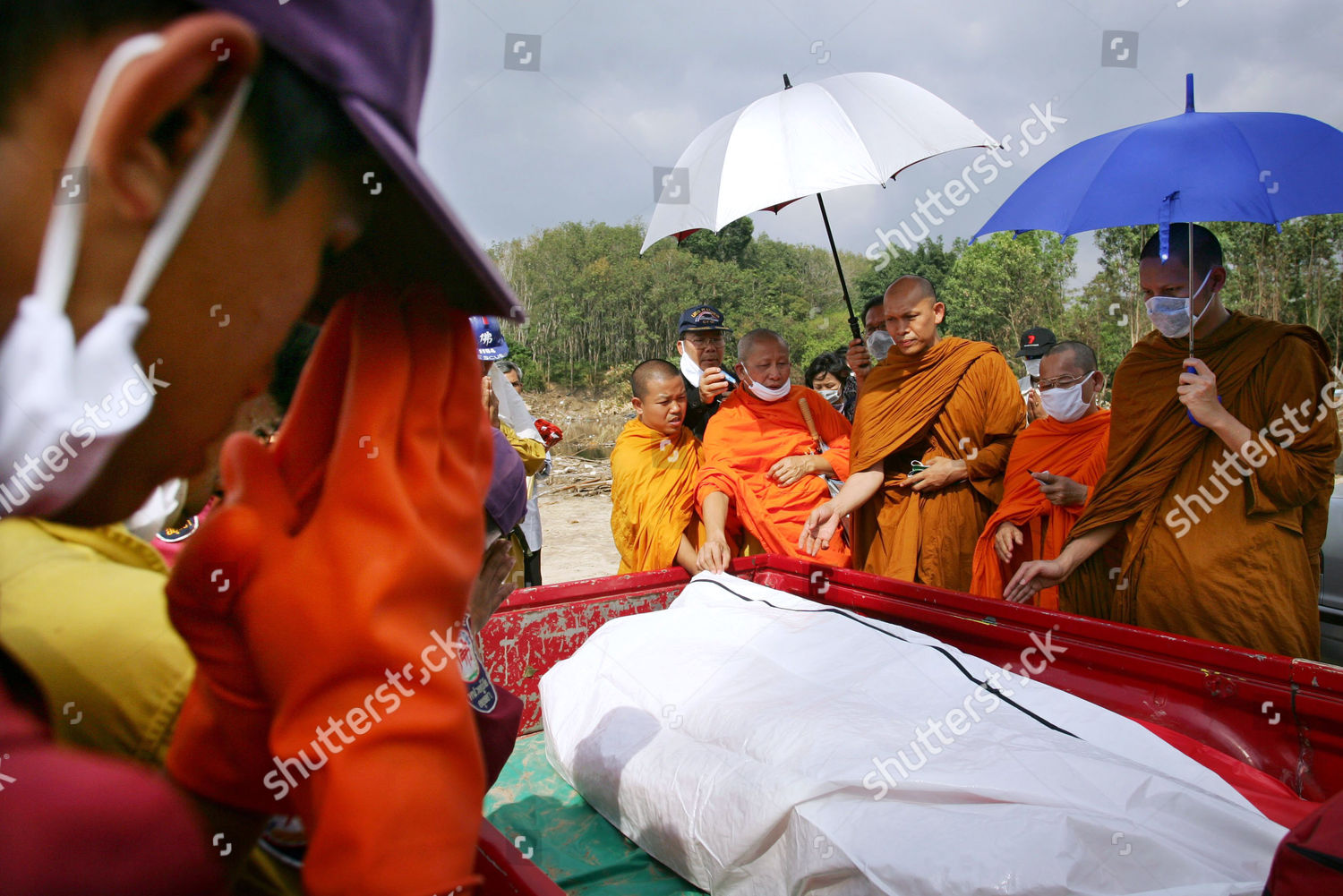 Rescue Workers Praying Monks Who Performing Editorial Stock Photo ...