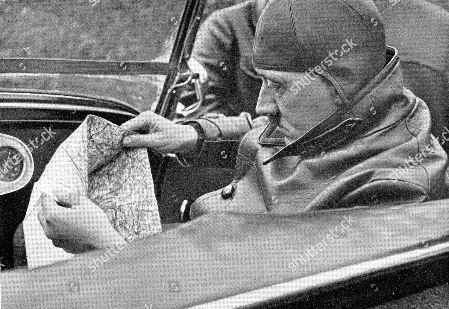 Adolf Hitler Map Reading During World Editorial Stock Photo - Stock ...