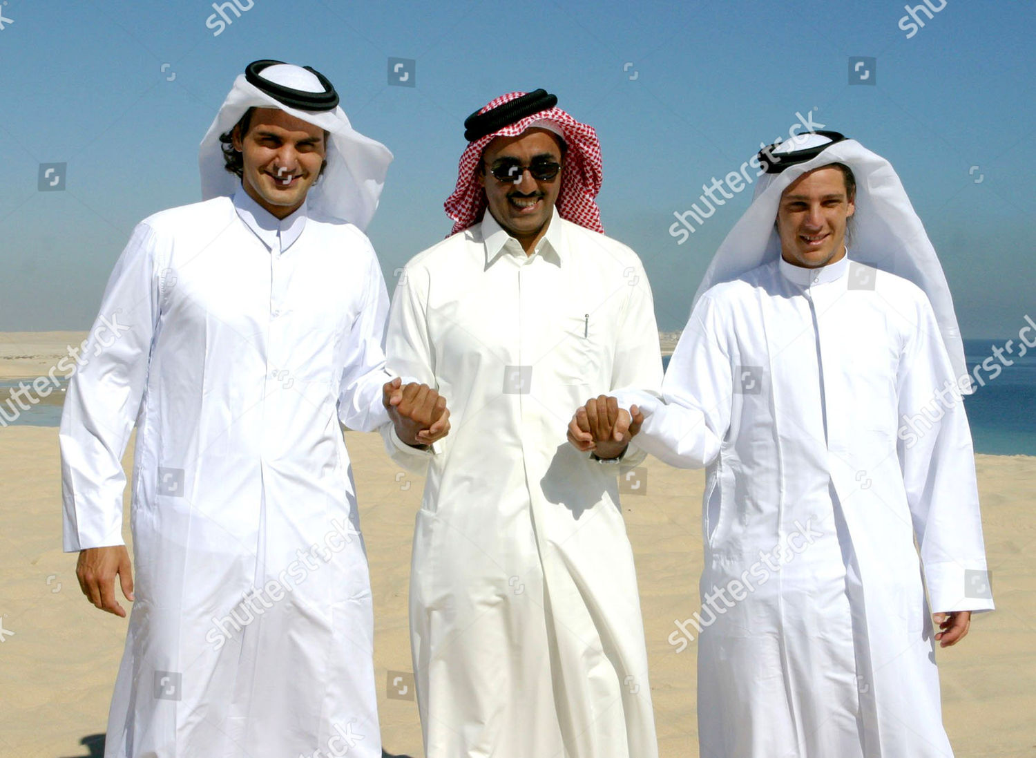 Roger Federer Sheikh Mohamed Bin Faleh Editorial Stock Photo - Stock ...