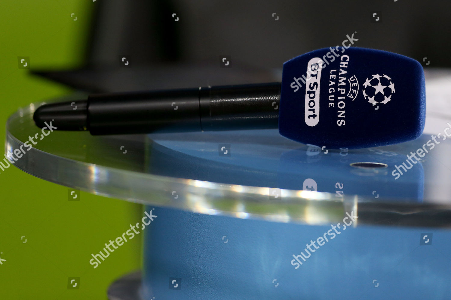Bt Sport Champions League Microphone During Editorial Stock Photo ...