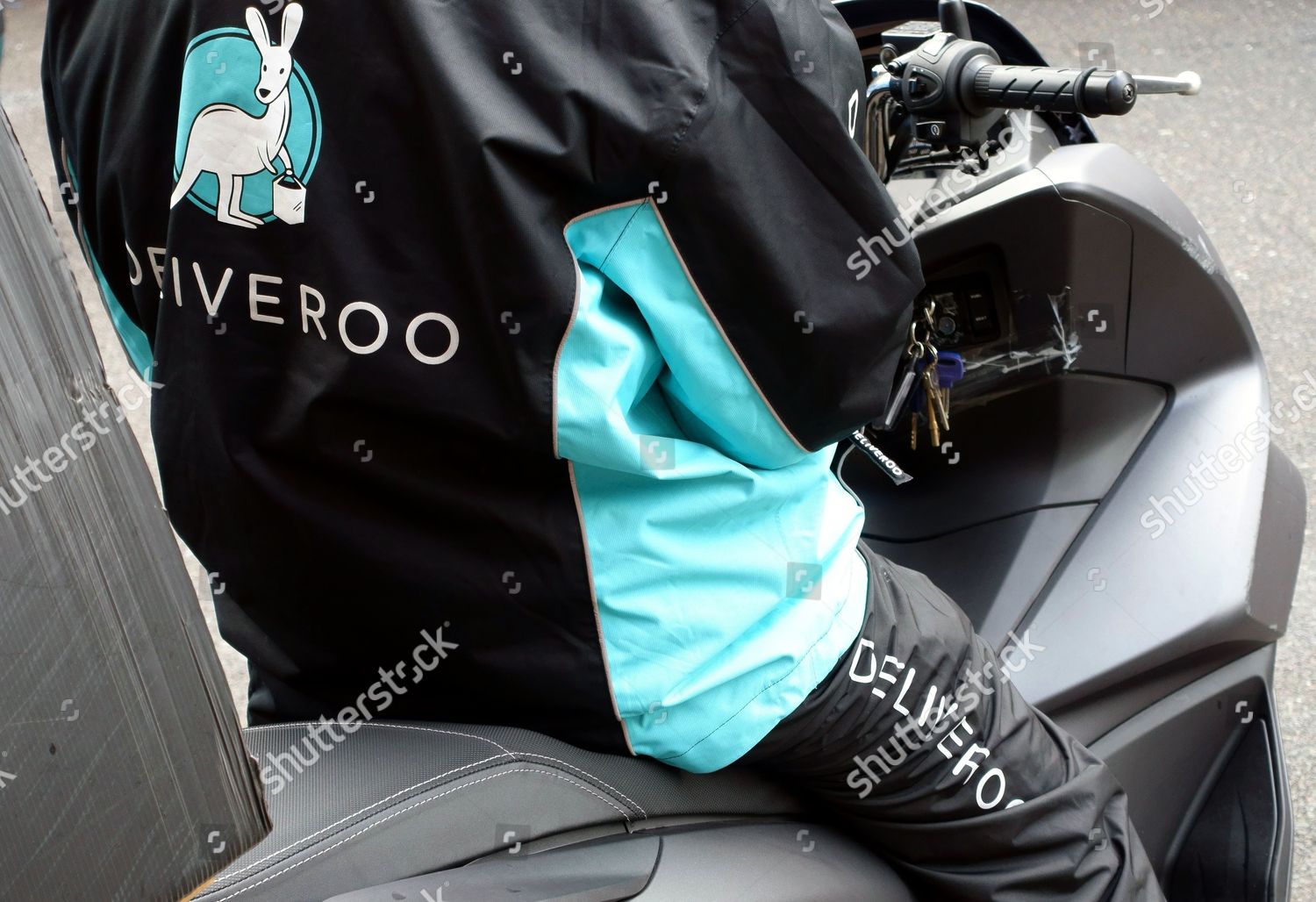 Deliveroo Restaurant Food Delivery Moped Driver Editorial Stock Photo ...