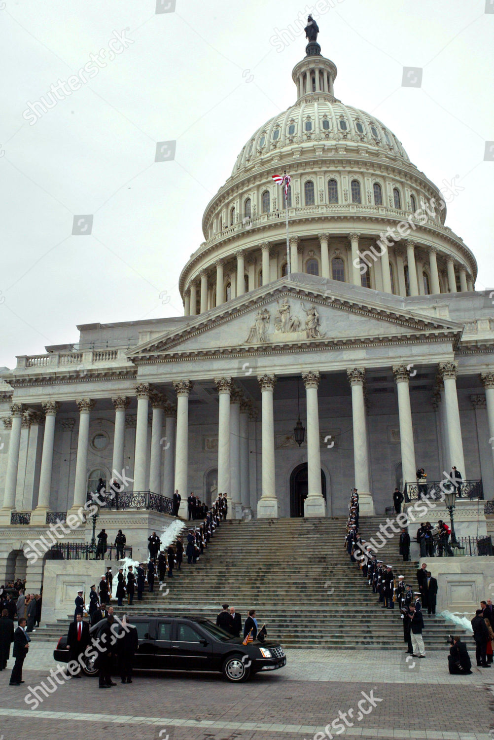 President George W Bush Sits Limousine Editorial Stock Photo - Stock ...