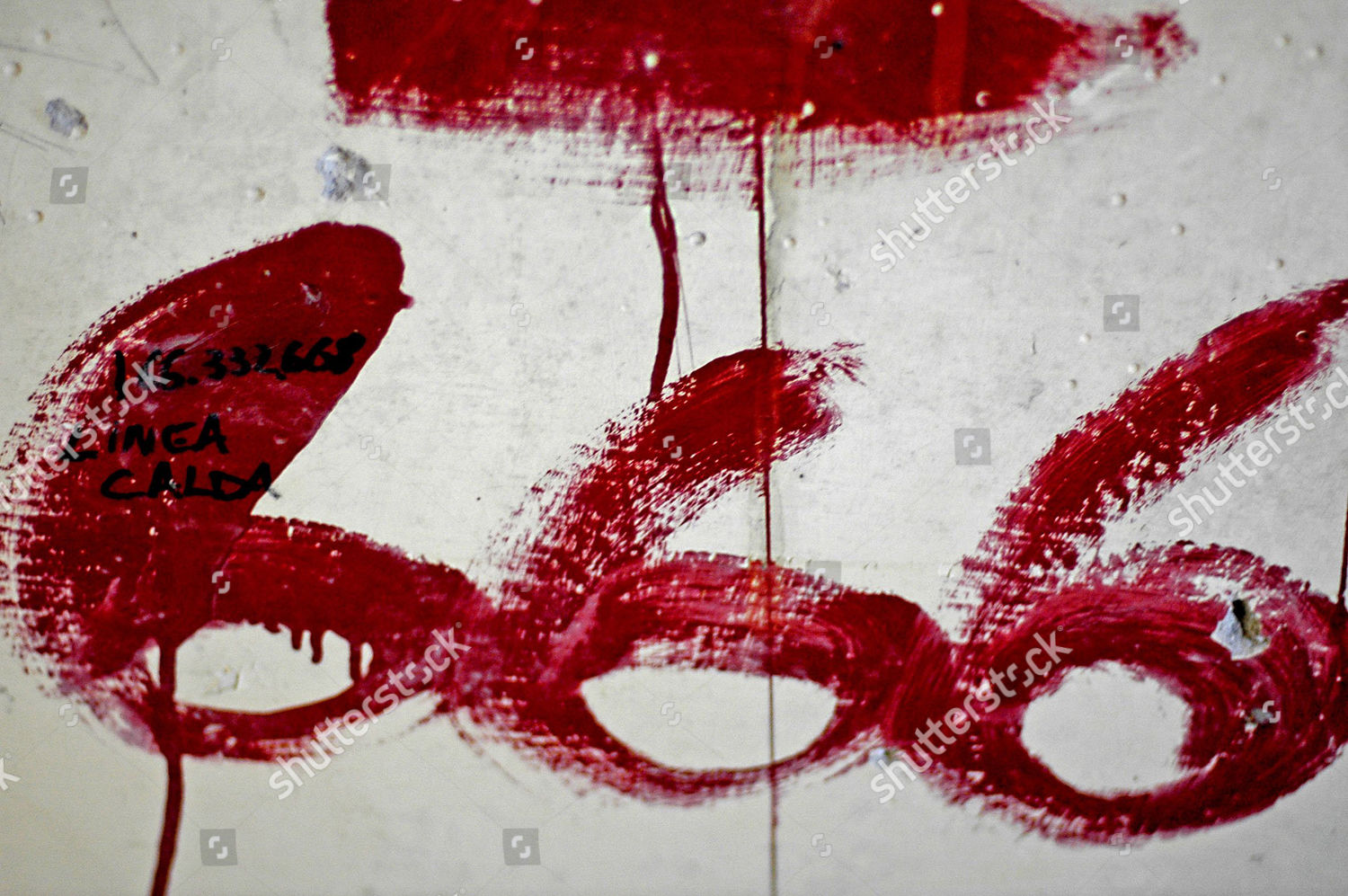 Satanic Graffiti On Walls Chapel Former Editorial Stock Photo - Stock ...