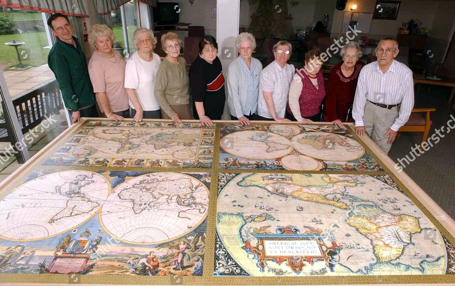 Residents Who Helped Build Giant Jigsaw Editorial Stock Photo - Stock ...