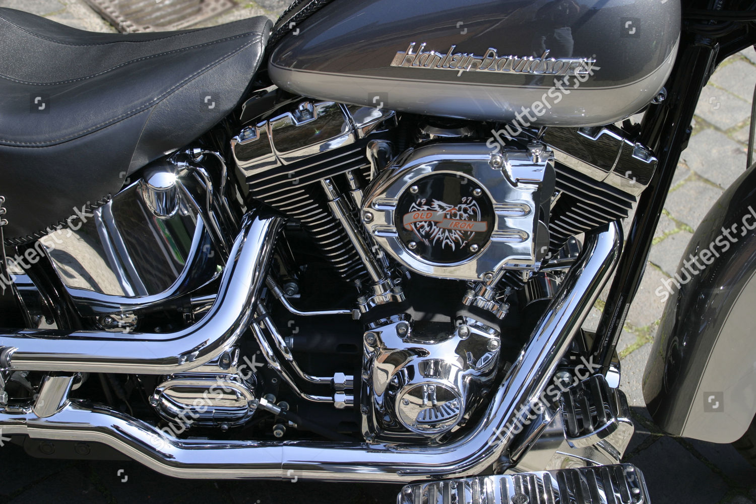 Twincam Engine Harley Davidson Fat Boy Editorial Stock Photo - Stock ...