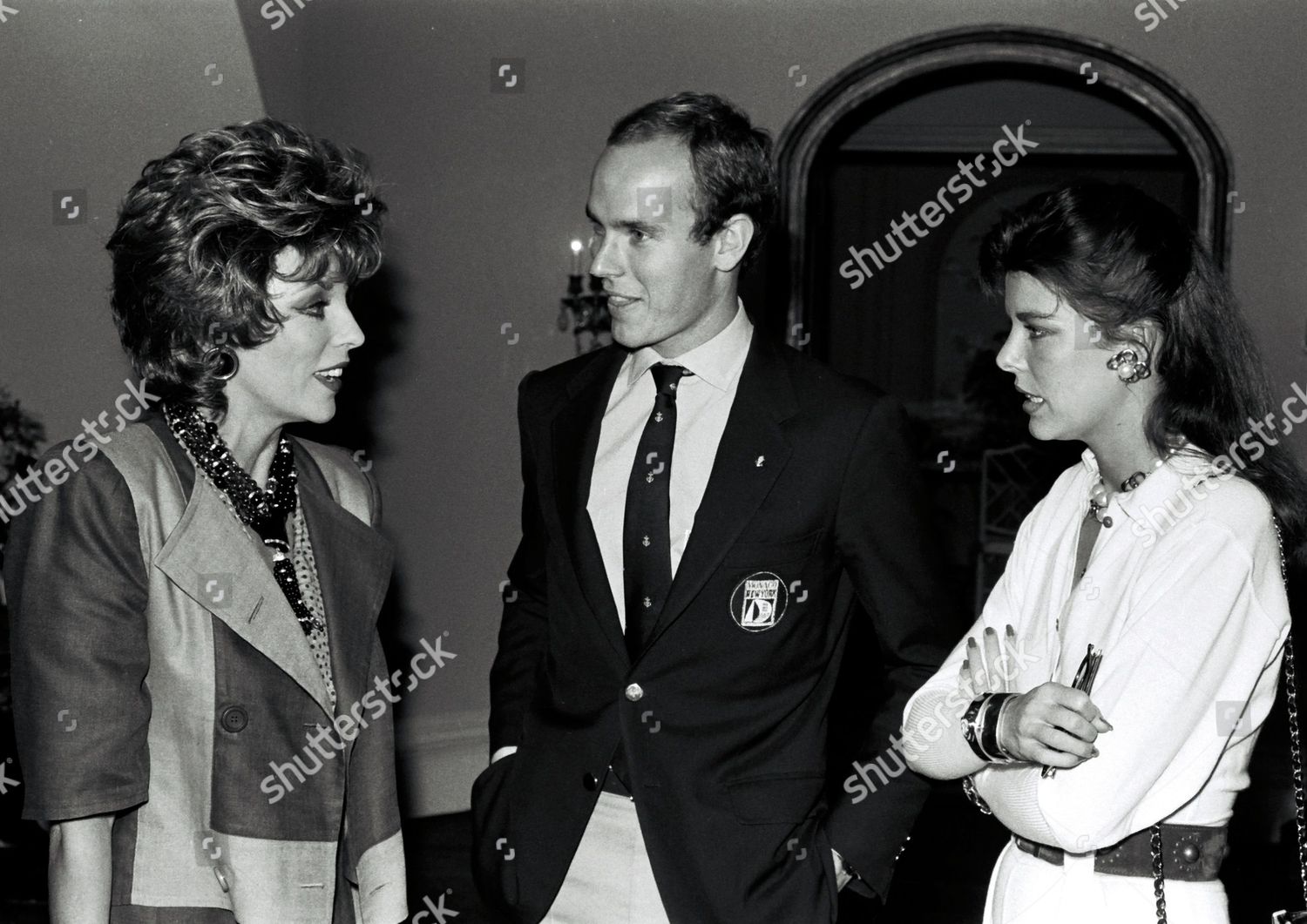 Joan Collins Prince Albert Princess Caroline Editorial Stock Photo ...