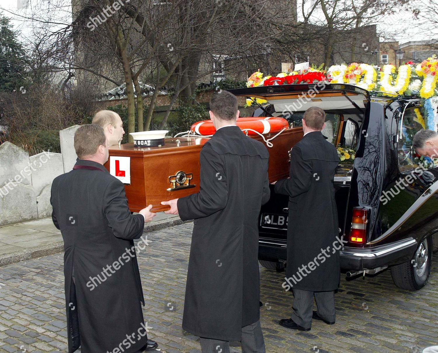Coffin Malcolm Hardee Being Placed Hearse Editorial Stock Photo - Stock ...