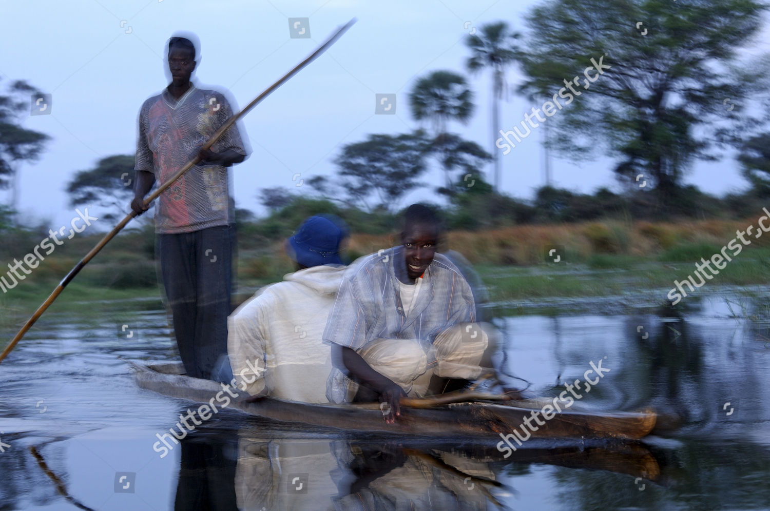 Local Bayei People Tradiional Mokoro Dugout Editorial Stock Photo ...