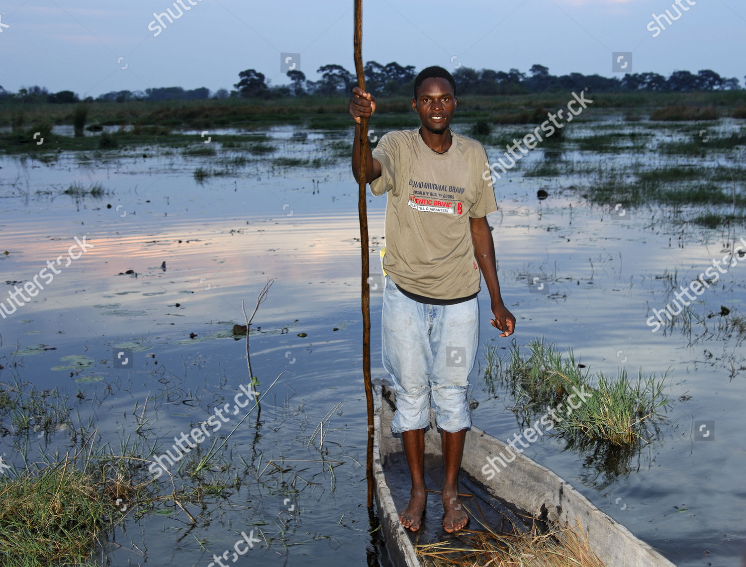Local Bayei Young Man Tradiional Mokoro Editorial Stock Photo - Stock ...