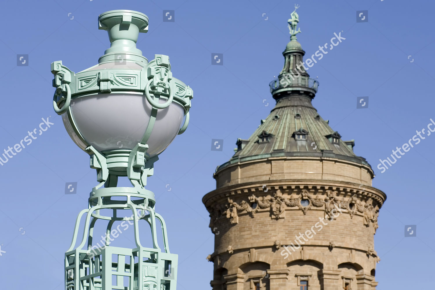 Jugendstil Candelabra Front Mannheim Water Tower Editorial Stock Photo ...