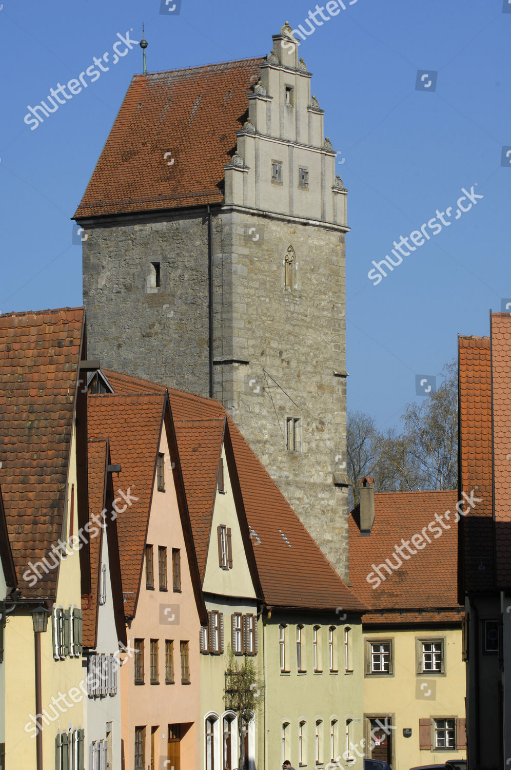 Rothenburger Tor Rothenburg Gate Dinkelsbuehl Central Editorial Stock ...