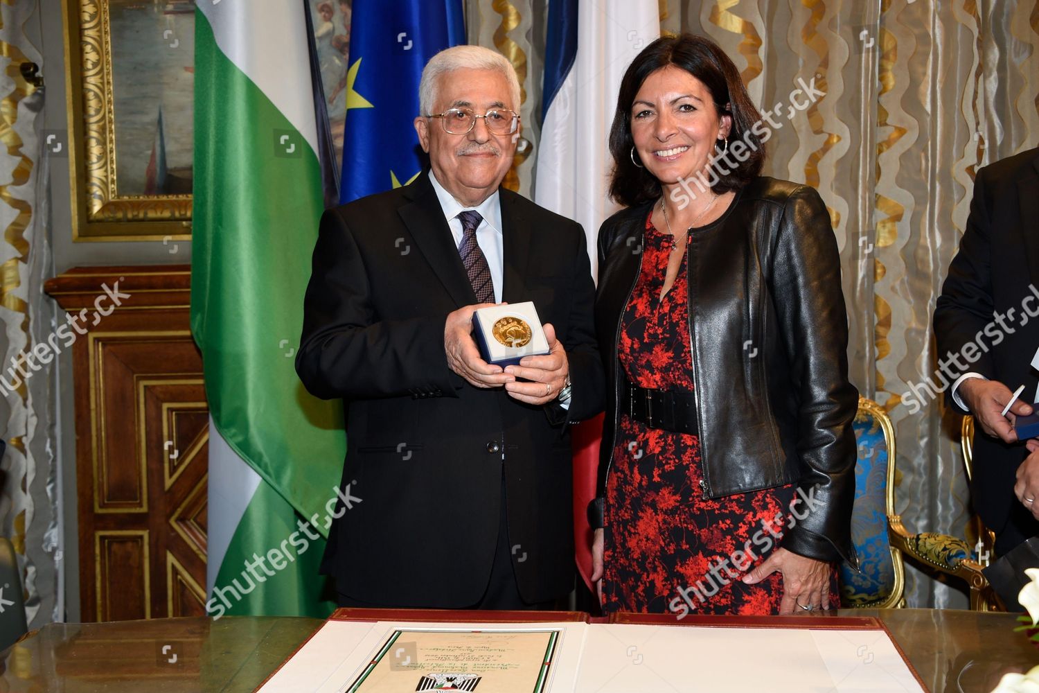 Mahmoud Abbas Paris Mayor Anne Hidalgo Editorial Stock Photo - Stock ...