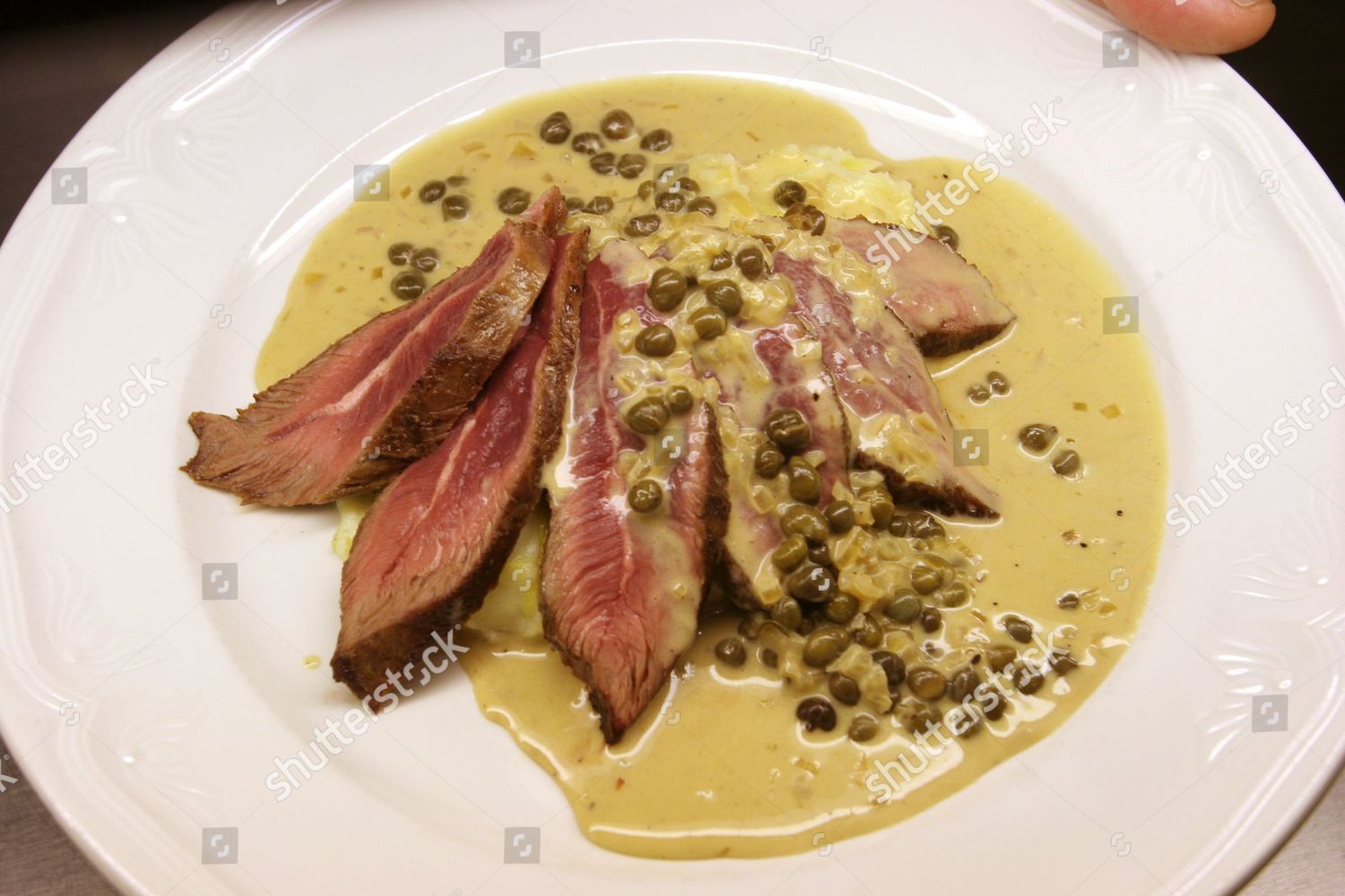 Dish Poached Leg Mutton Caper Sauce Editorial Stock Photo - Stock Image ...