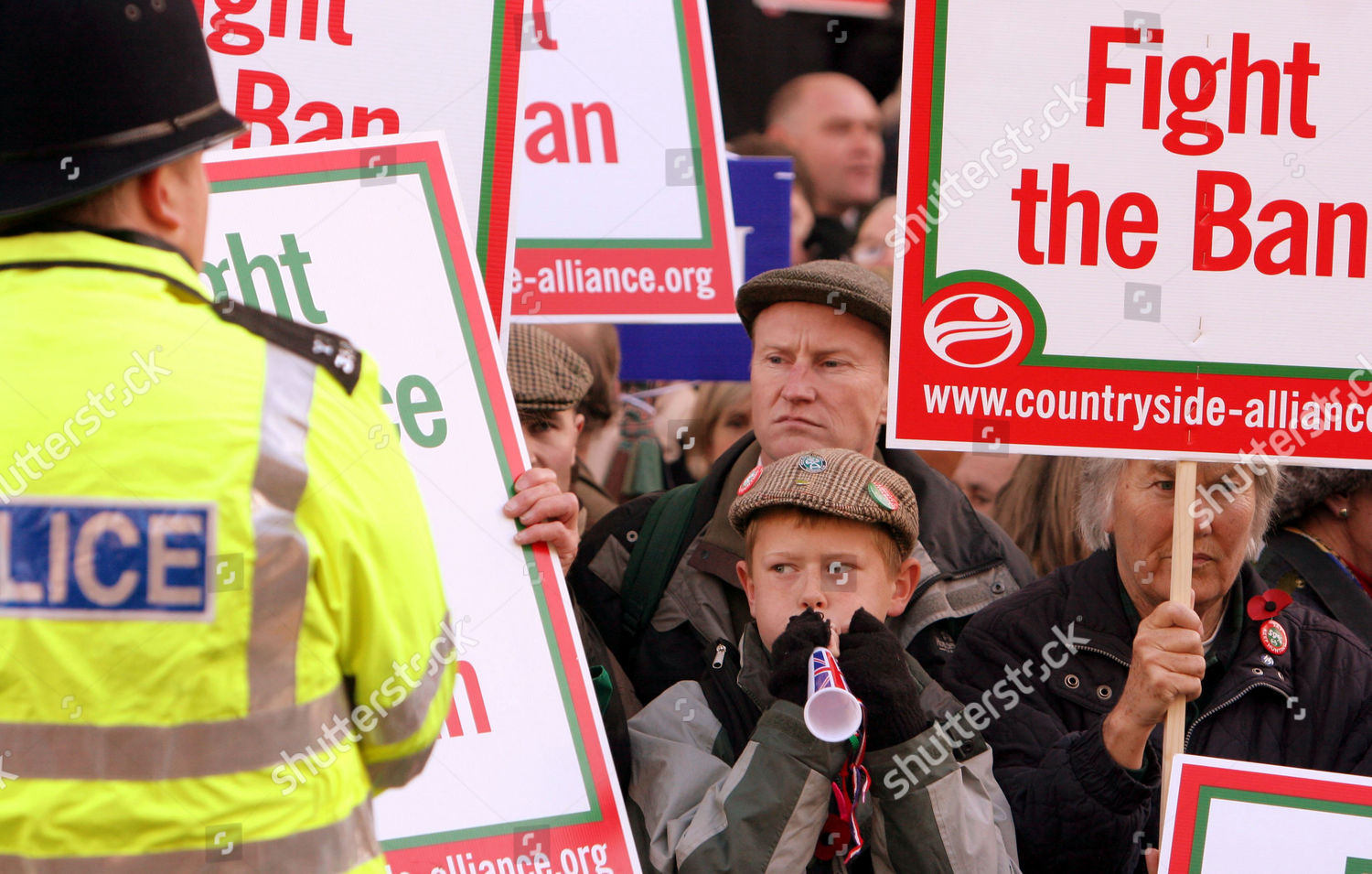 Pro Fox Hunting Protest Whitehall Cabinet Editorial Stock Photo - Stock ...