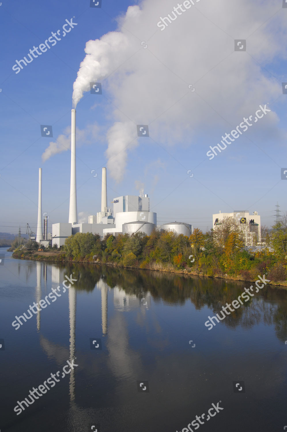 Cogeneration Power Station Altbach Neckar Badenwuerttemberg Editorial ...