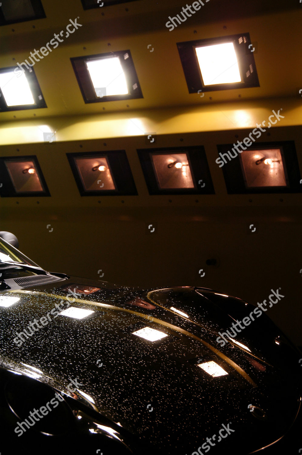 Cars Illuminated By Daylight Floodlights Artificial Editorial Stock ...