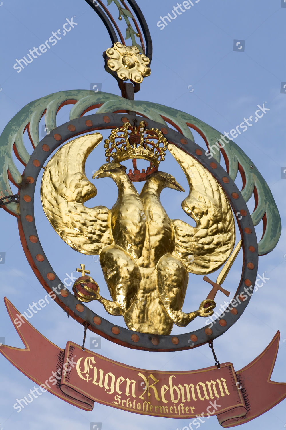 Old Sign Golden Double Eagle Marbach Editorial Stock Photo - Stock ...