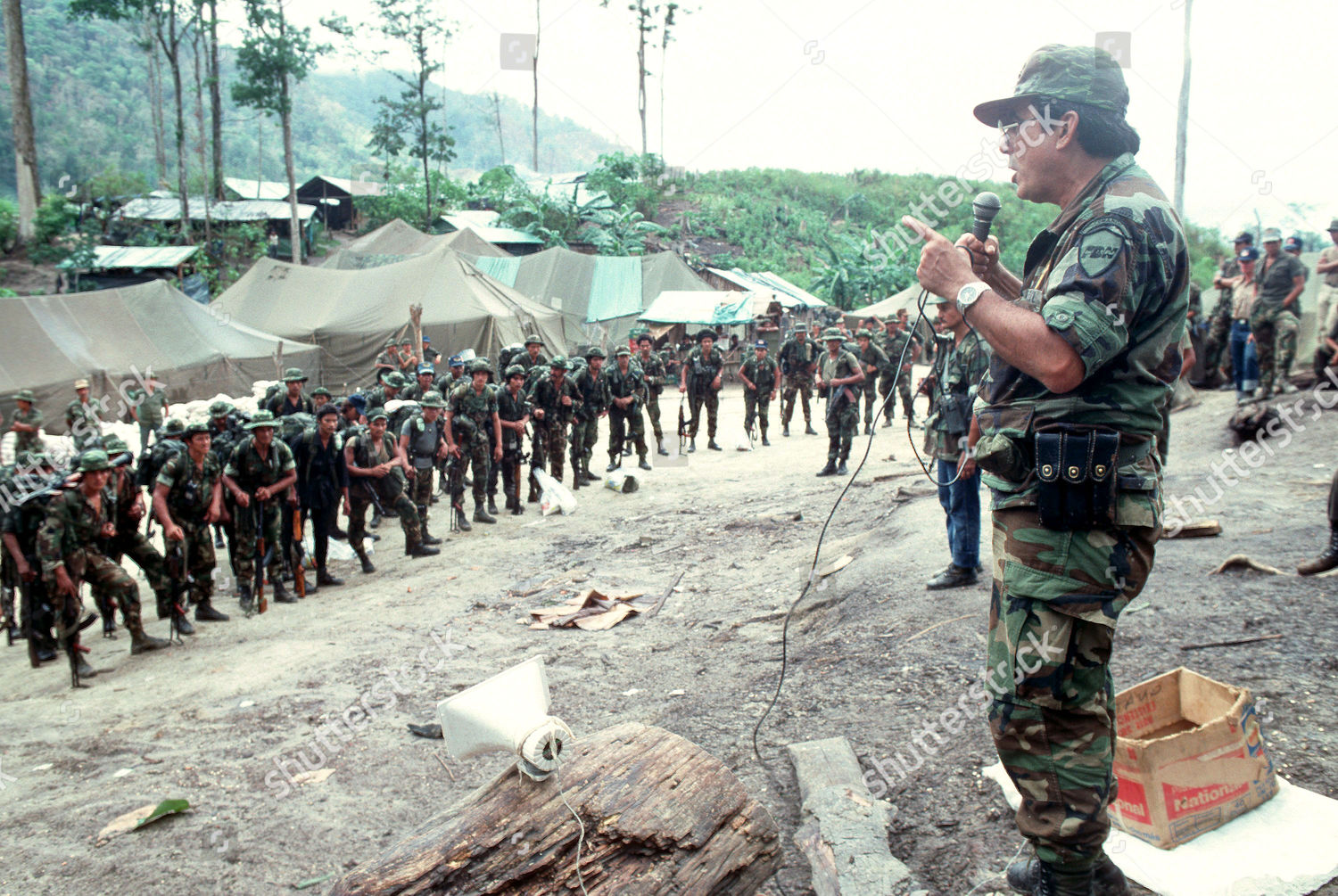 Enrique Burmudez Leader Fn Contras Speaking Editorial Stock Photo ...