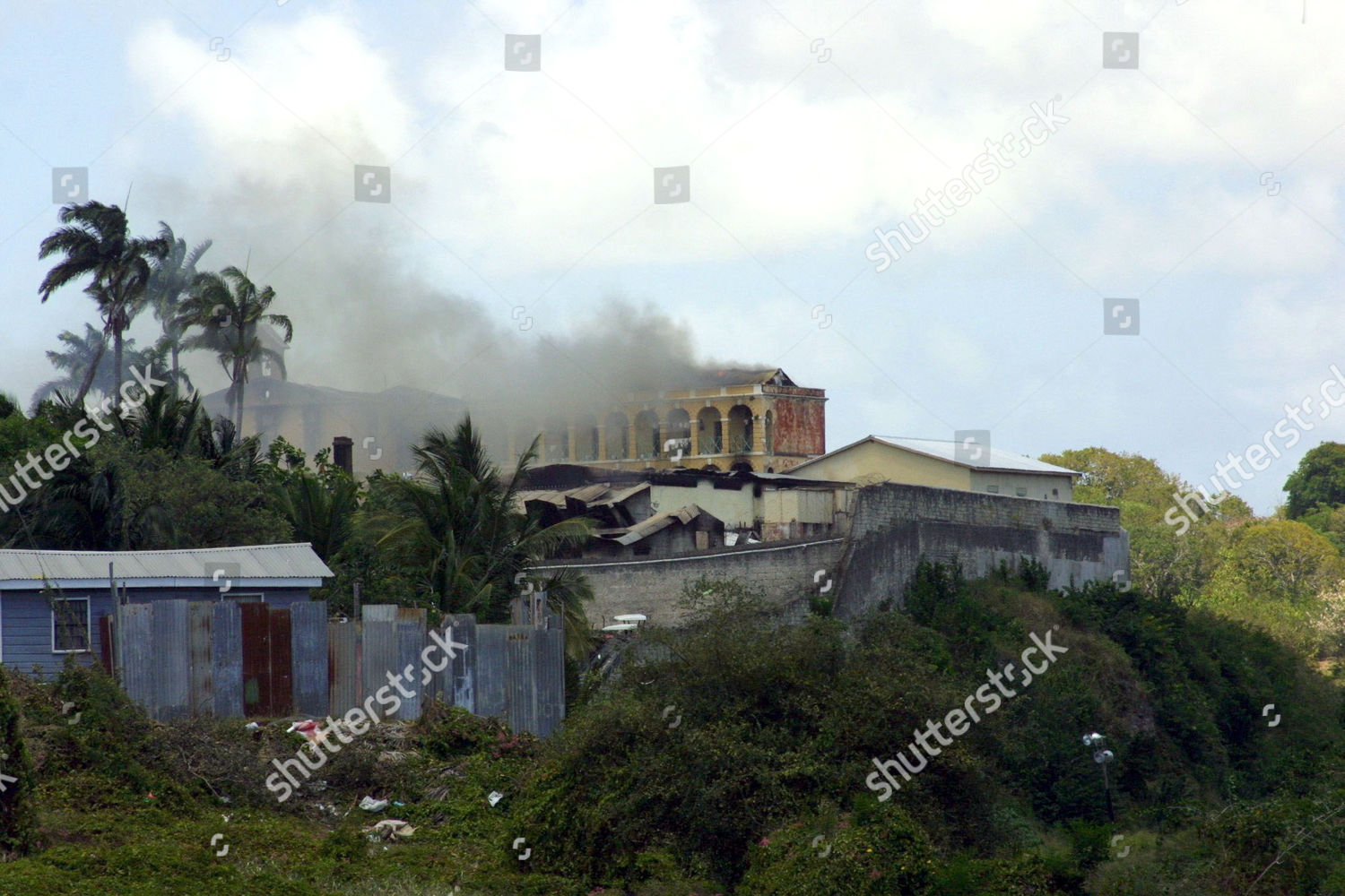 Smoke Pouring Out One Prison Buildings Editorial Stock Photo - Stock ...