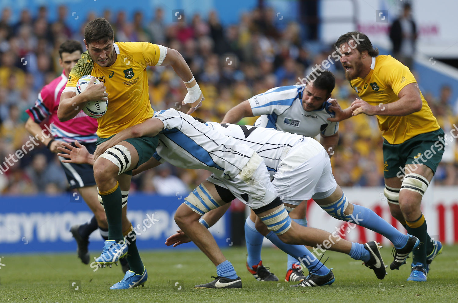 Australias Rob Simmons Breaks Through During Editorial Stock Photo ...