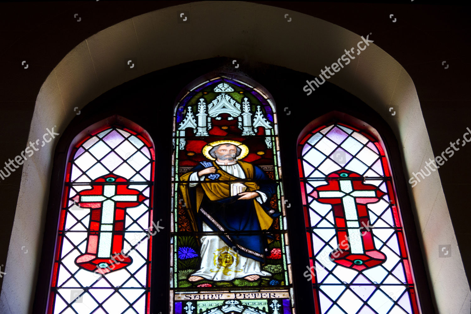 Stained Glass Window St Catherines Anglican Editorial Stock Photo ...