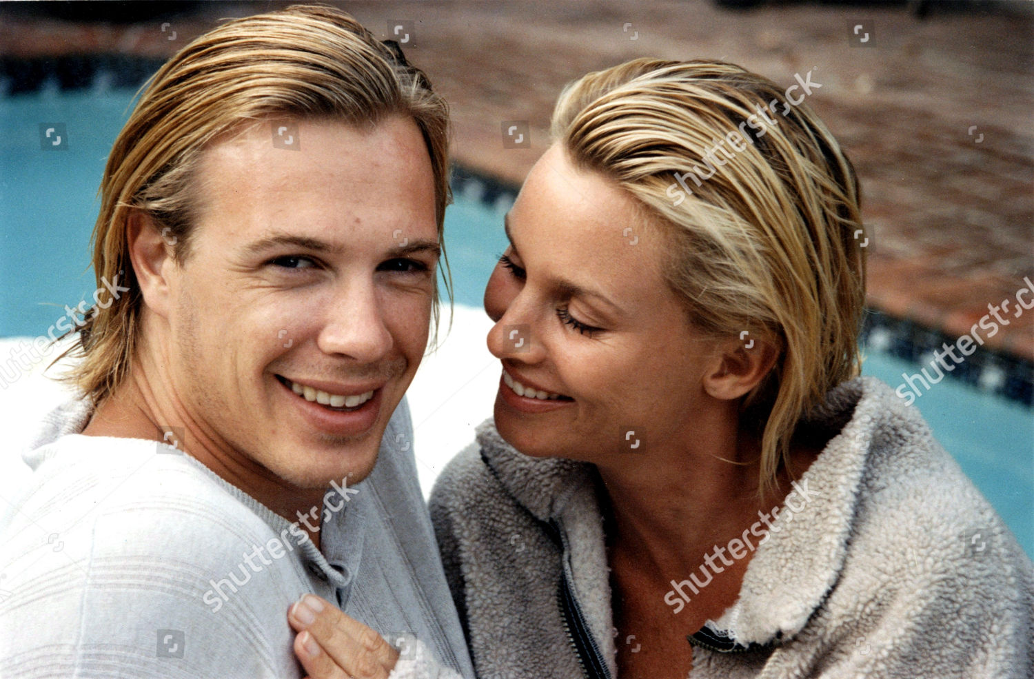 Nicolette Sheridan Lover Simon Main Relaxing Editorial Stock Photo ...