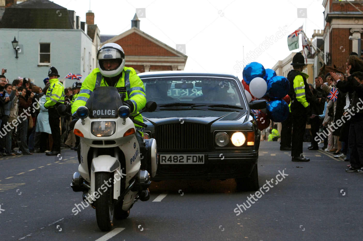 Motorcycle Outrider Car Carrying Prince Charles Editorial Stock Photo ...