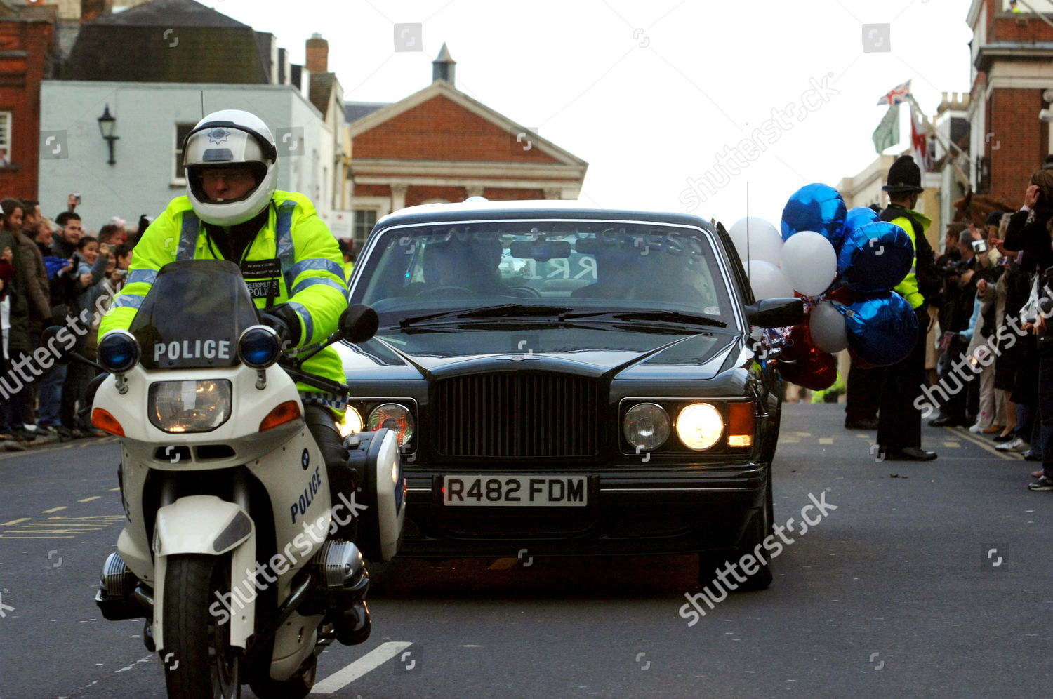 Motorcycle Outrider Car Carrying Prince Charles Editorial Stock Photo ...
