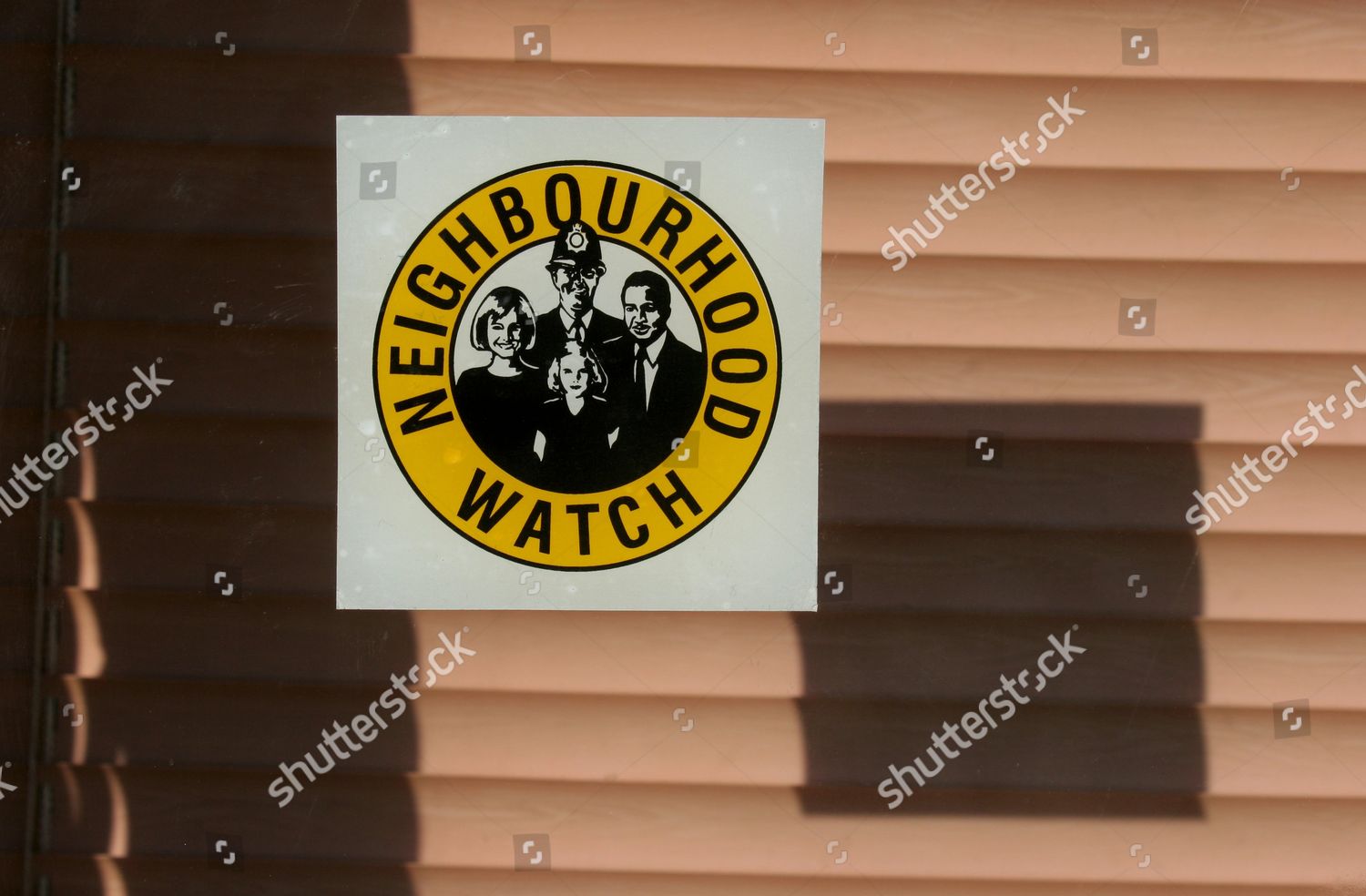 Neighbourhood Watch Sticker Displayed Window Prevent Editorial Stock ...