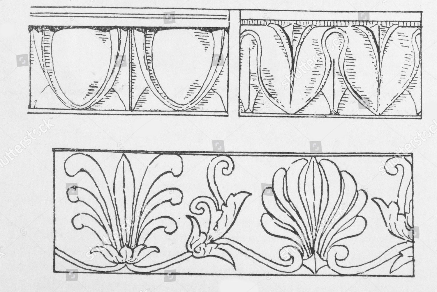 Illustration Book Depicting Different Types Mouldings Editorial Stock ...