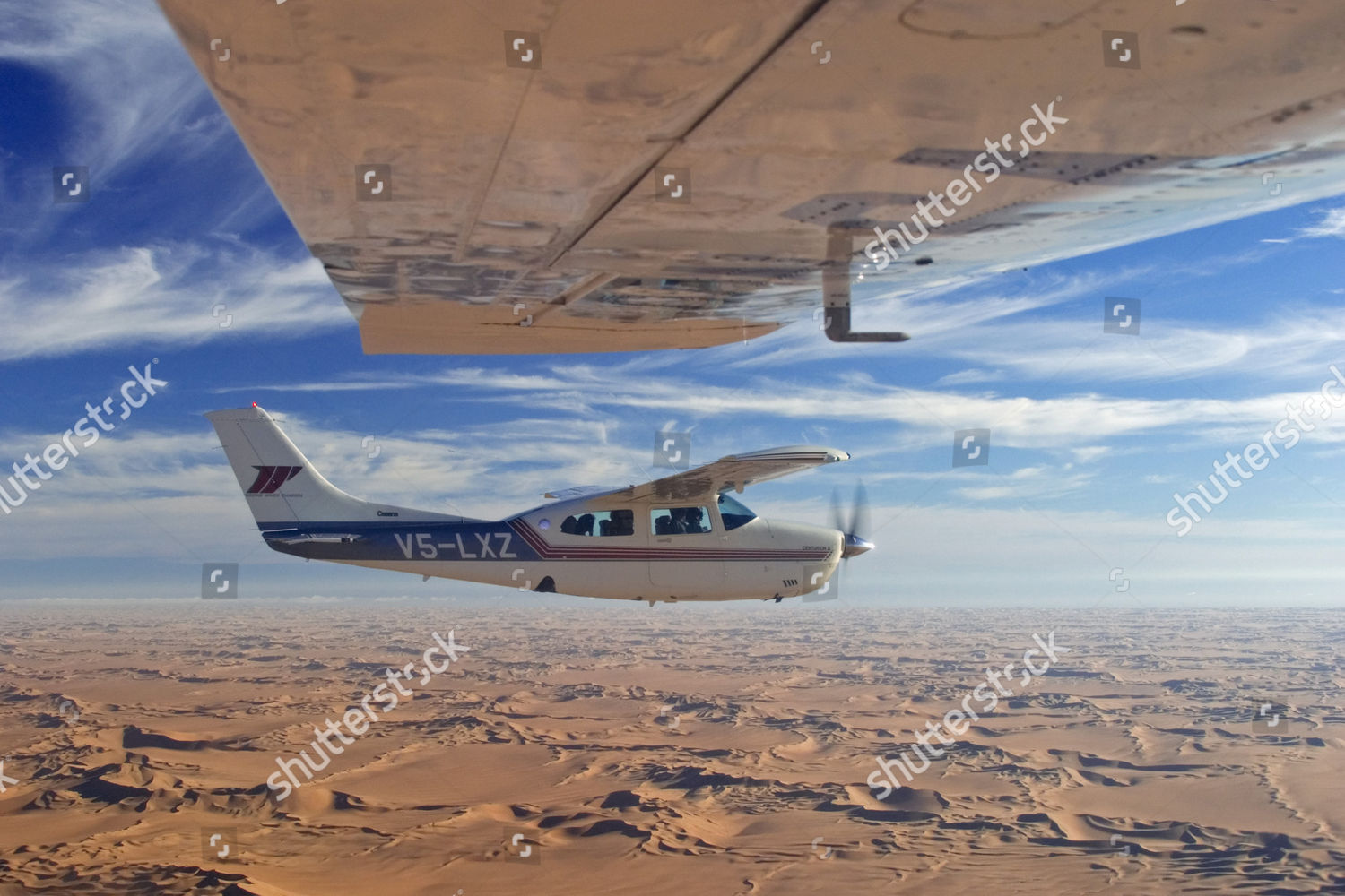 Fly Over Namib Desert Two Airplanes Editorial Stock Photo - Stock Image ...